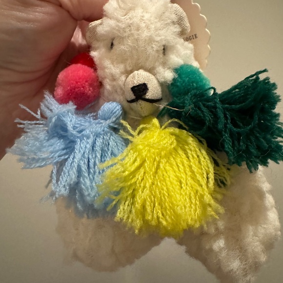Anthropologie | Holiday | Colorful Pom Pom Plush Bear Ornament | Poshmark
